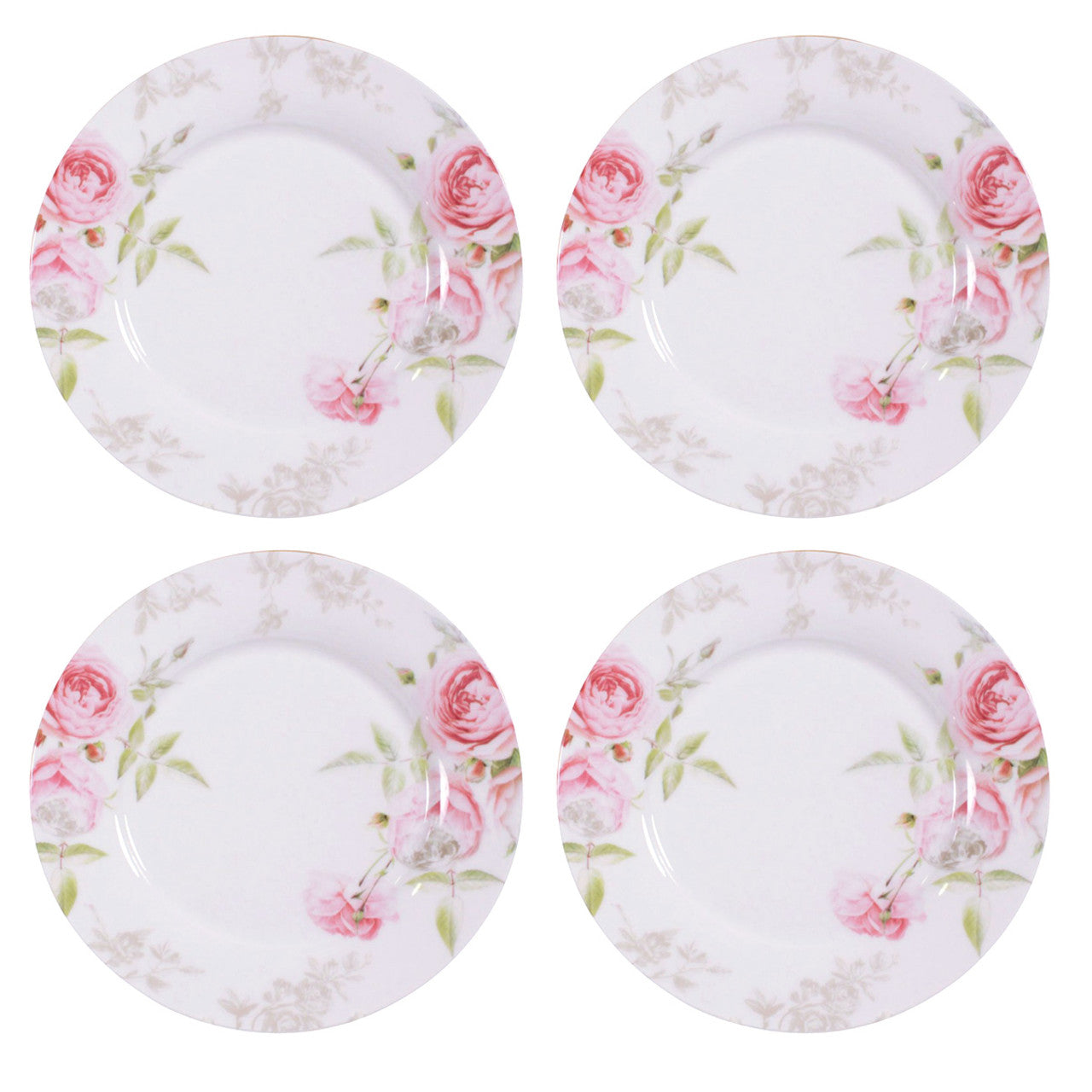Beau Rose Bone China - 7.5in Dessert Plates - Set of 4 – English Tea Store